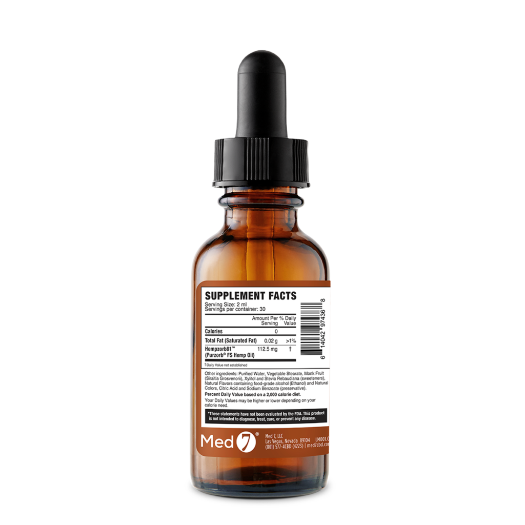 3375 mg Med 7 Hemp CBD Oil - Med 7 CBD
